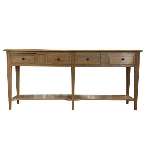 Logan Oak Console Table 4 Drawers Custom Colour