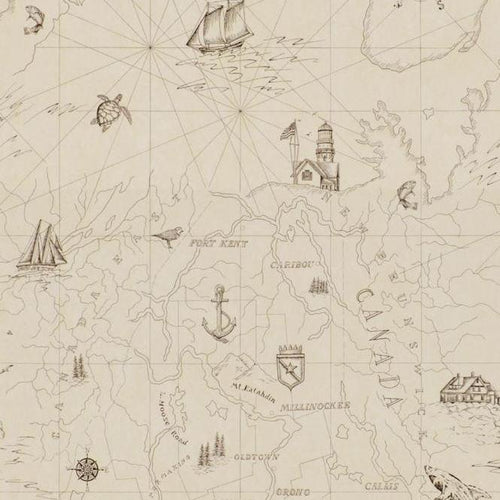 Ralph Lauren Shipping Lanes Map Wallpaper