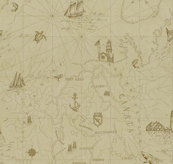 Ralph Lauren Shipping Lanes Map Wallpaper